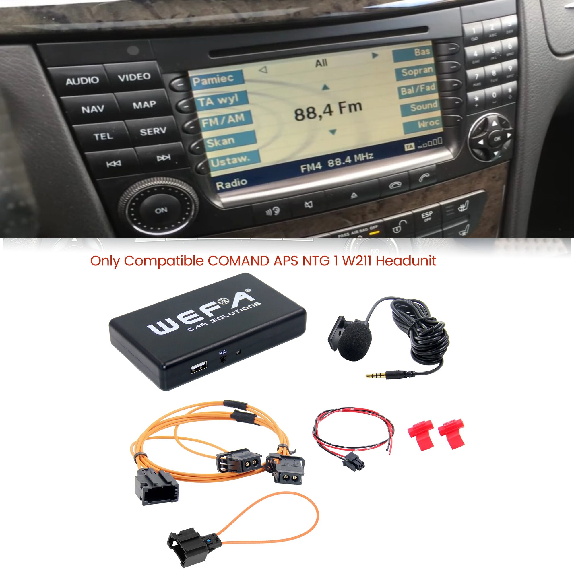Интерфейс MOST Bus Bluetooth для Mercedes COMAND APS NTG 1.