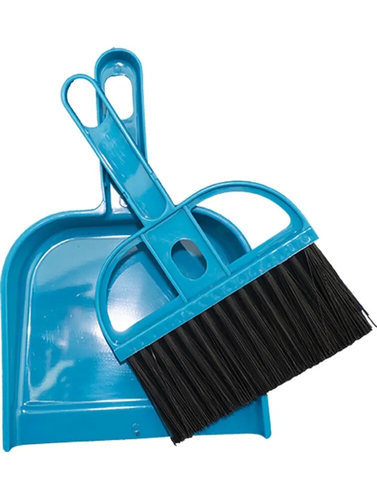 Мини набор для уборки "Чистый стол", совок и щётка, синий