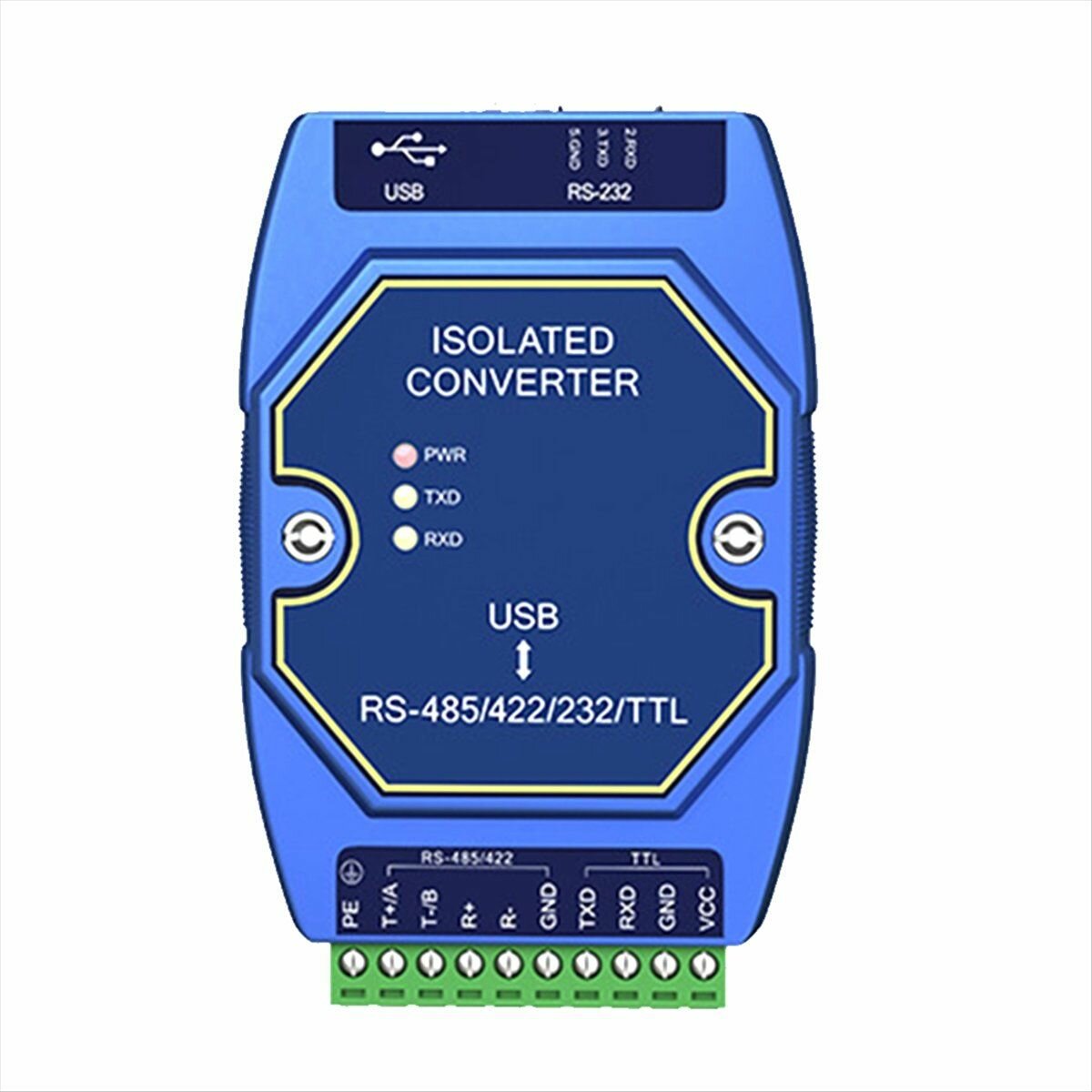 Промышленный преобразователь USB в RS485 RS422 RS232 TTL Type-C 3,5 В/5 В TTL