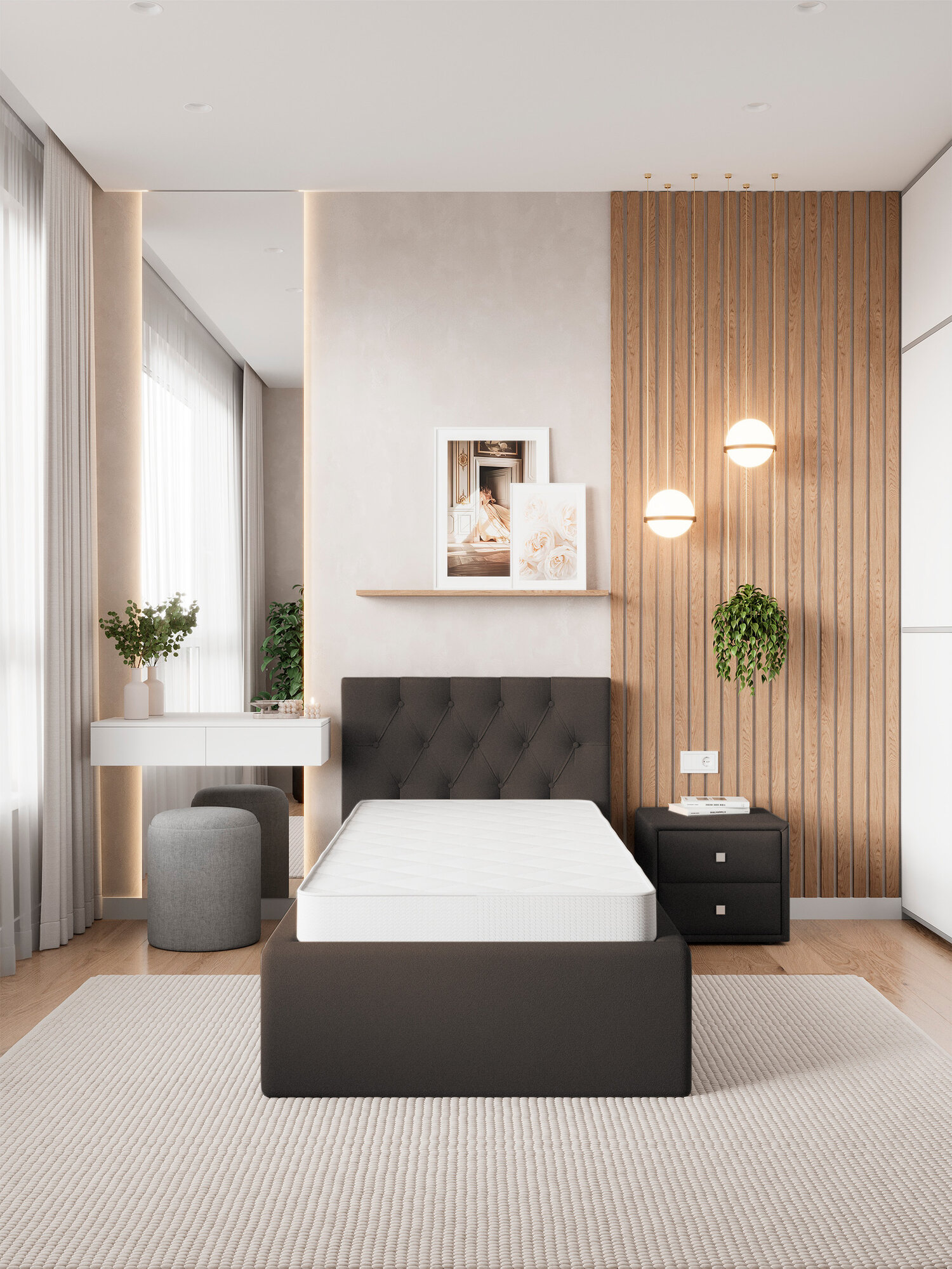 Кровать 90х200 односпальная с подъемным механизмом Венеция с мягким изголовьем для детской и спальни, ортопедическое основание, ящик для белья