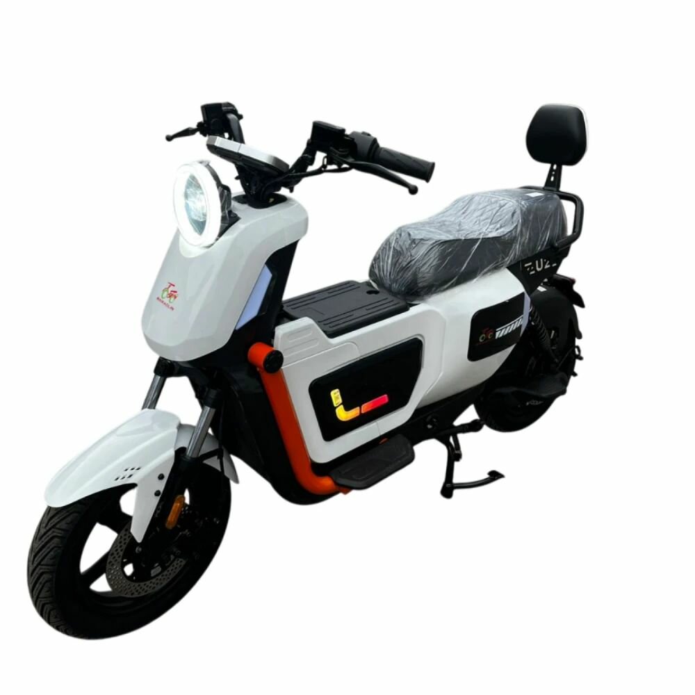 Электроскутер U2 PRO белый 2025, аудио система с подключением через Bluetooth, задний ход.