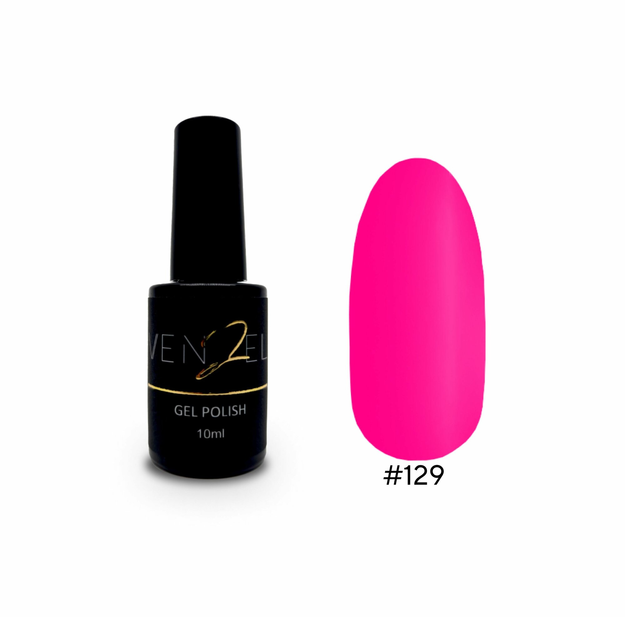 Venzel-129 красный гель-лак для ногтей плотный 10ml