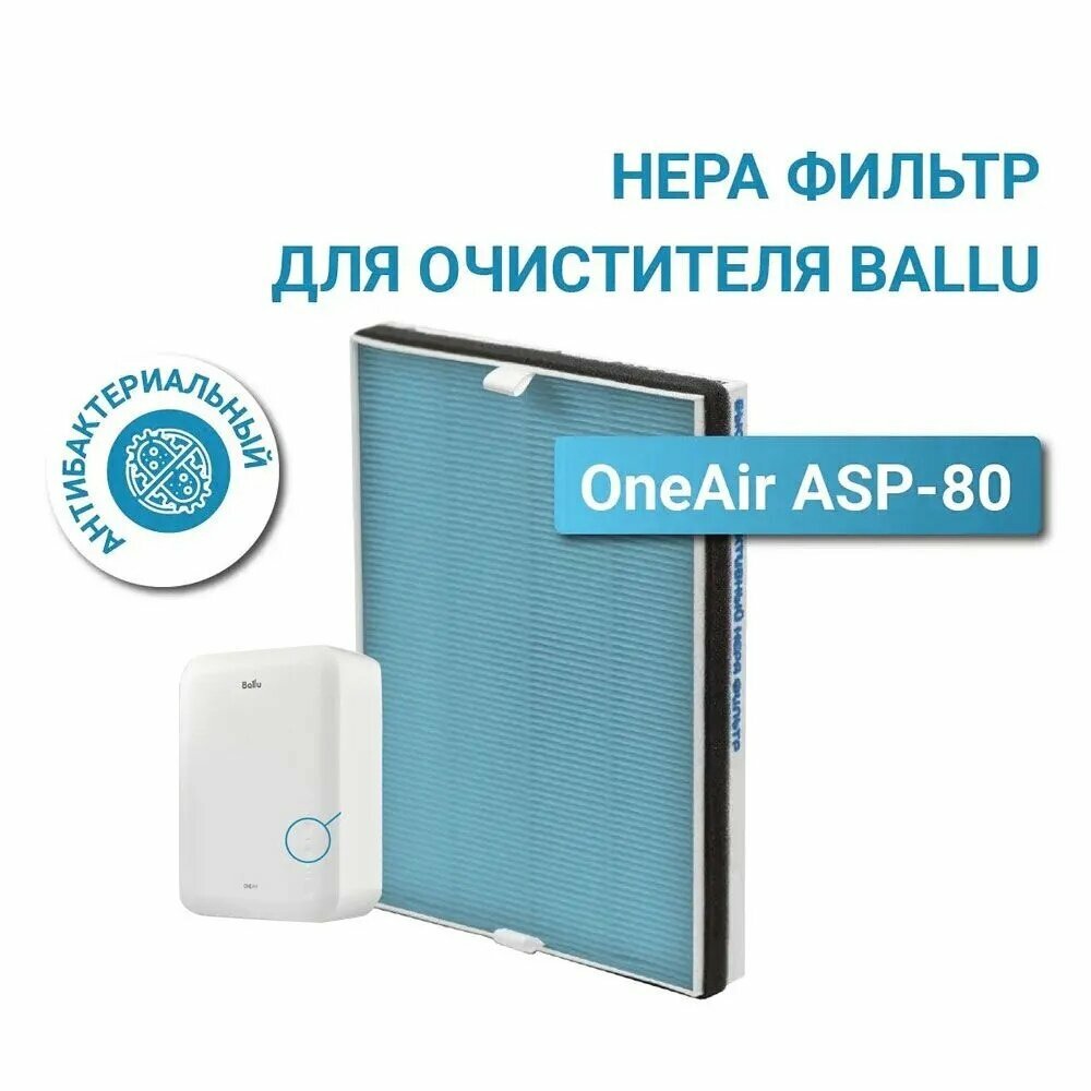Антибактериальный фильтр HEPA Н13 для очистителя воздуха Ballu OneAir ASP-80