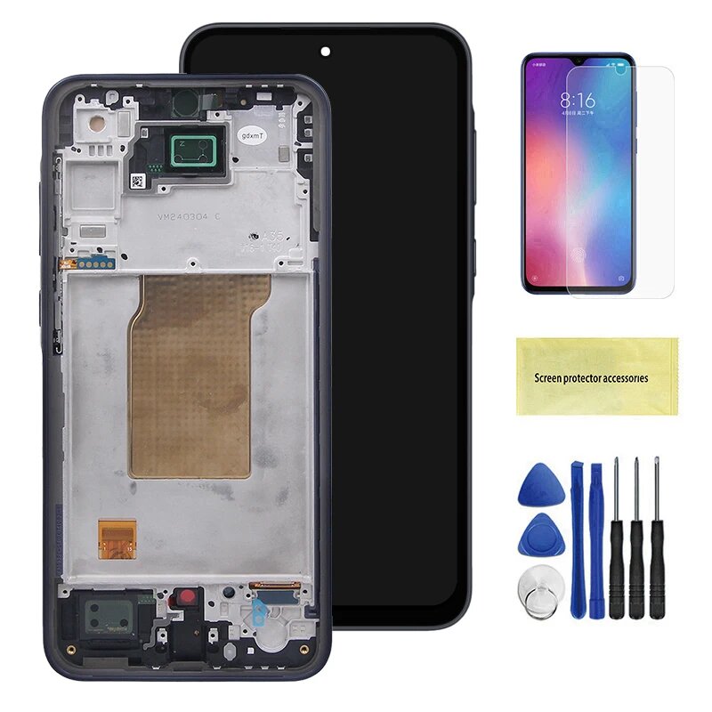 AMOLED для pantalla a35 5g samsung lcd A356B A356E A356U Дисплей с цифровым преобразователем сенсорного экрана для Samsung A35 ЖК-дисплей запасная часть