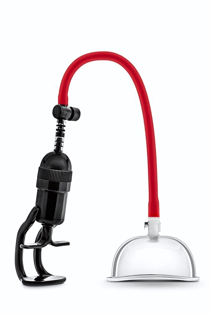 Вакуумная помпа для клитора Temptasia "Intense Pussy Pump System", ручной насос, прозрачная колба, 11 см