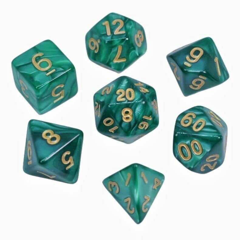 Кубики ДнД набор дайсов 7 шт Игральные кости dice set Dungeons and Dragons
