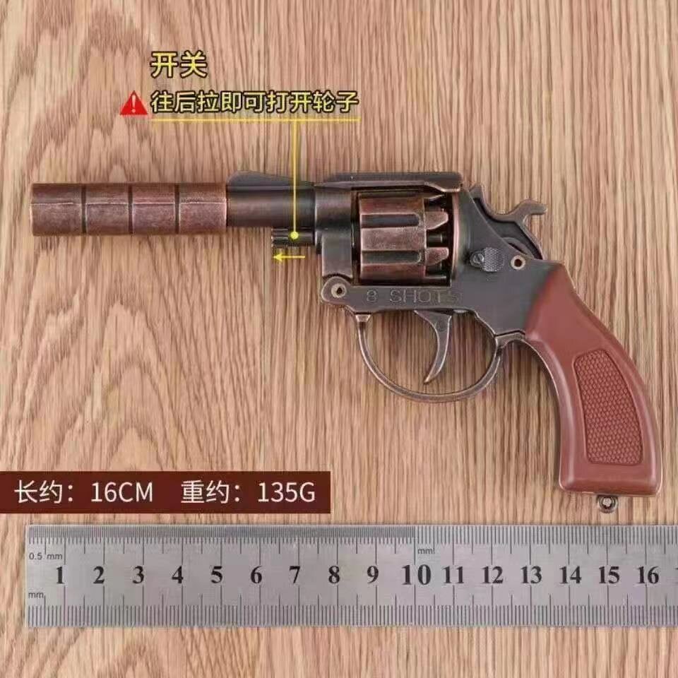 Револьвер Звуковой Пушка Полностью Металлическая Звуковая Пушка Пистолет Звуковая Пушка Порох Детская Ностальгическая Игрушка для Мальчиков Каминный Пистолет