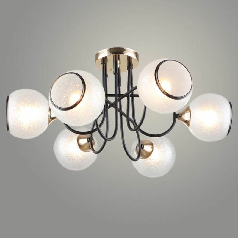 Люстра потолочная росток A4358/6 6x60W E27 d580 h270 цвет черный, золото