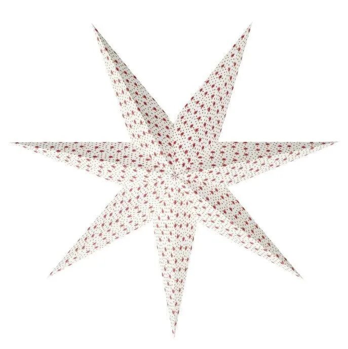 IKEA абажур белый с красными звездами 70 см для дома и уюта