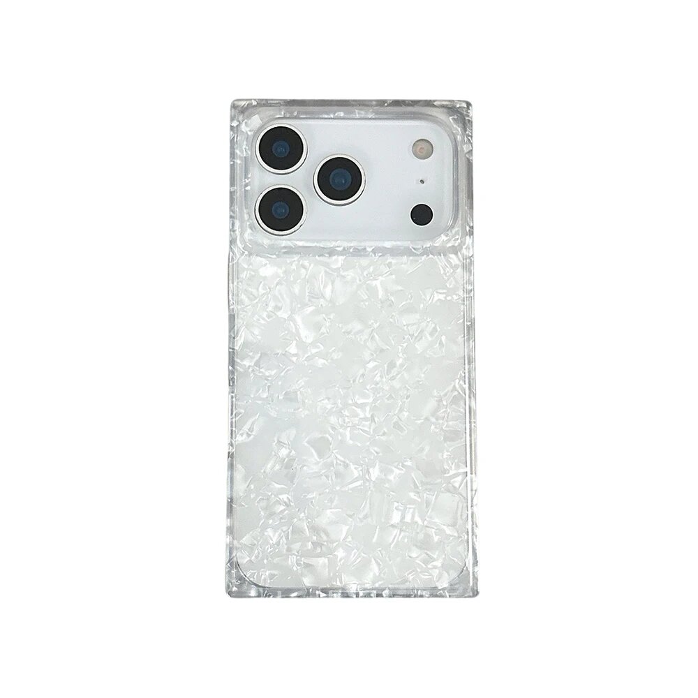 Чехол для телефона прямоугольной формы с узором ракушки для IPhone 16, 13, 15, 14 Pro Max, противоударный защитный чехол для Iphone 17 Pro Max