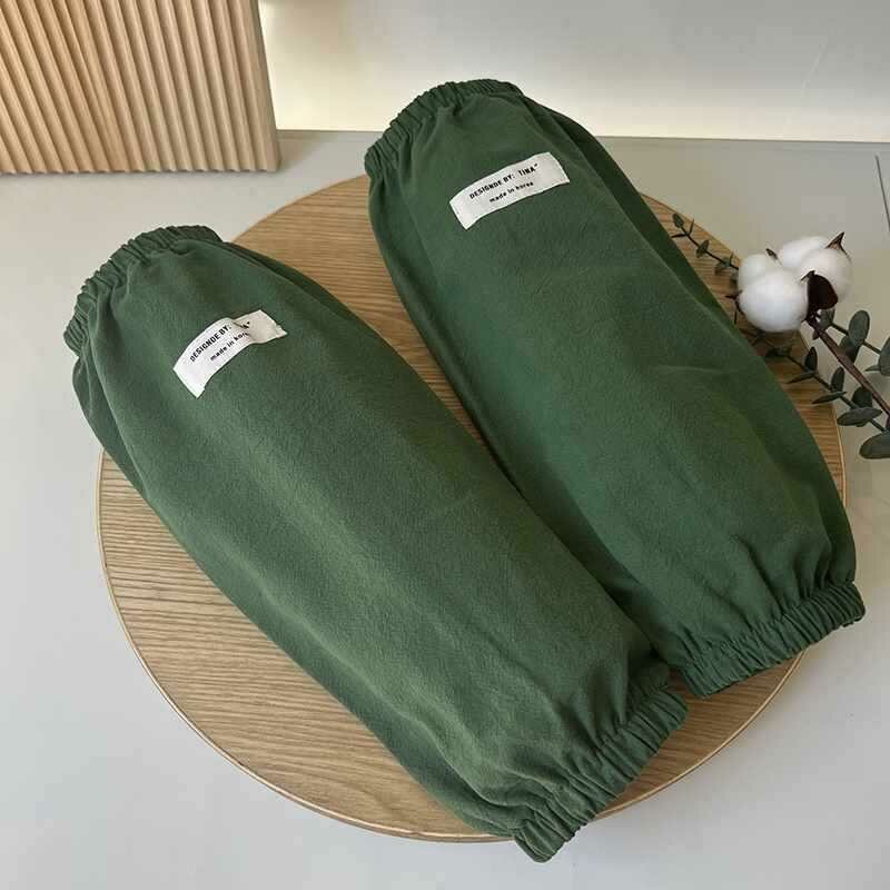 Японский стиль, чистый хлопок, льняные рукава для домашней кухонной работы, уборки, покраски, большие, дышащие, однотонные для мужчин и женщин