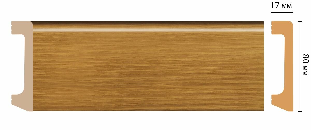 Плинтус Напольный для Ремонта Decomaster D235-73/20ДМ В80хШ17Д2400 мм / Декомастер.