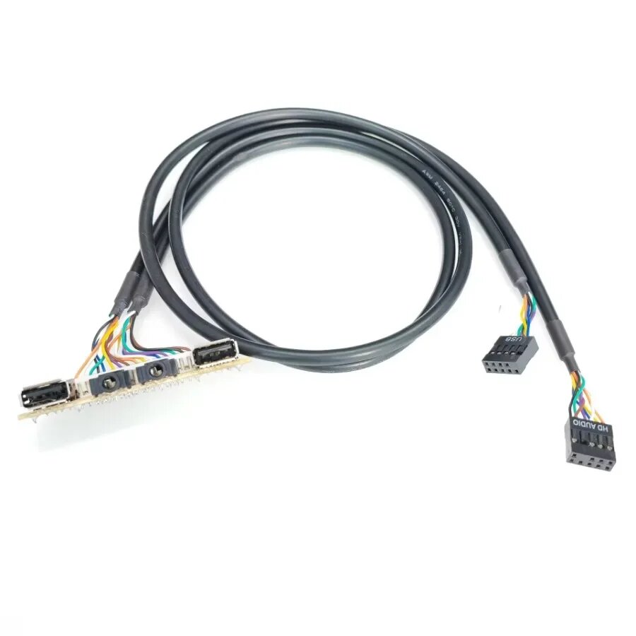 Шасси для настольного компьютера, передняя панель ввода/вывода, USB2.0, AC97/HD, аудио, микрофон, наушники, разъем 3,5 мм, кабель 65 см