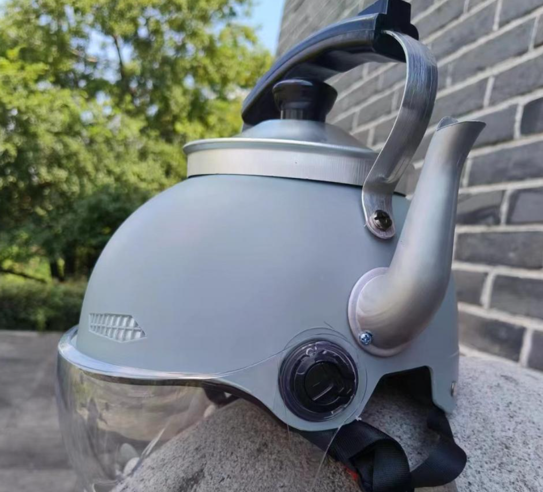 Мотоциклетный полушлем, причудливый шлем для видеосъемки, Форма чайника, универсальный размер