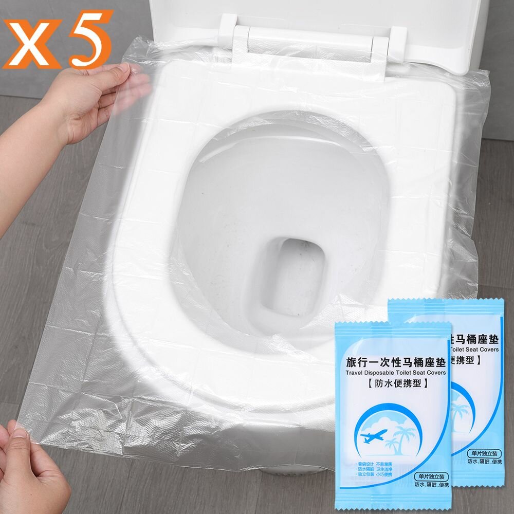 Одноразовые пластиковые накладки на сиденье унитаза, 5/10/20шт