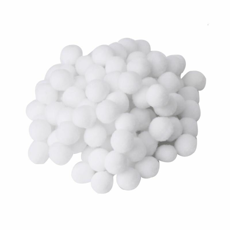 100 шт. помпоны для творчества, Белый