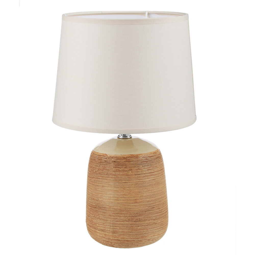 Настольная лампа FORZA, E27, керамика и текстиль, современный стиль, высота 30 см, мощность 60 Вт