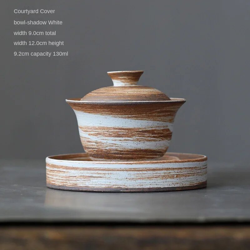 Керамическая посуда ручной работы в японском стиле, высокотемпературное уменьшение, горящая керамика, гаваньская варень, чайный сервиз кунг-фу, чайная миска gaiwan B