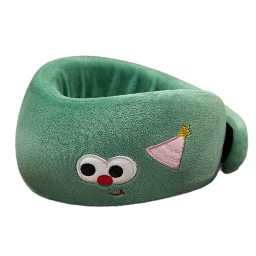 U-образная подушка из пеноматериала для шеи, Световая волна зеленого цвета