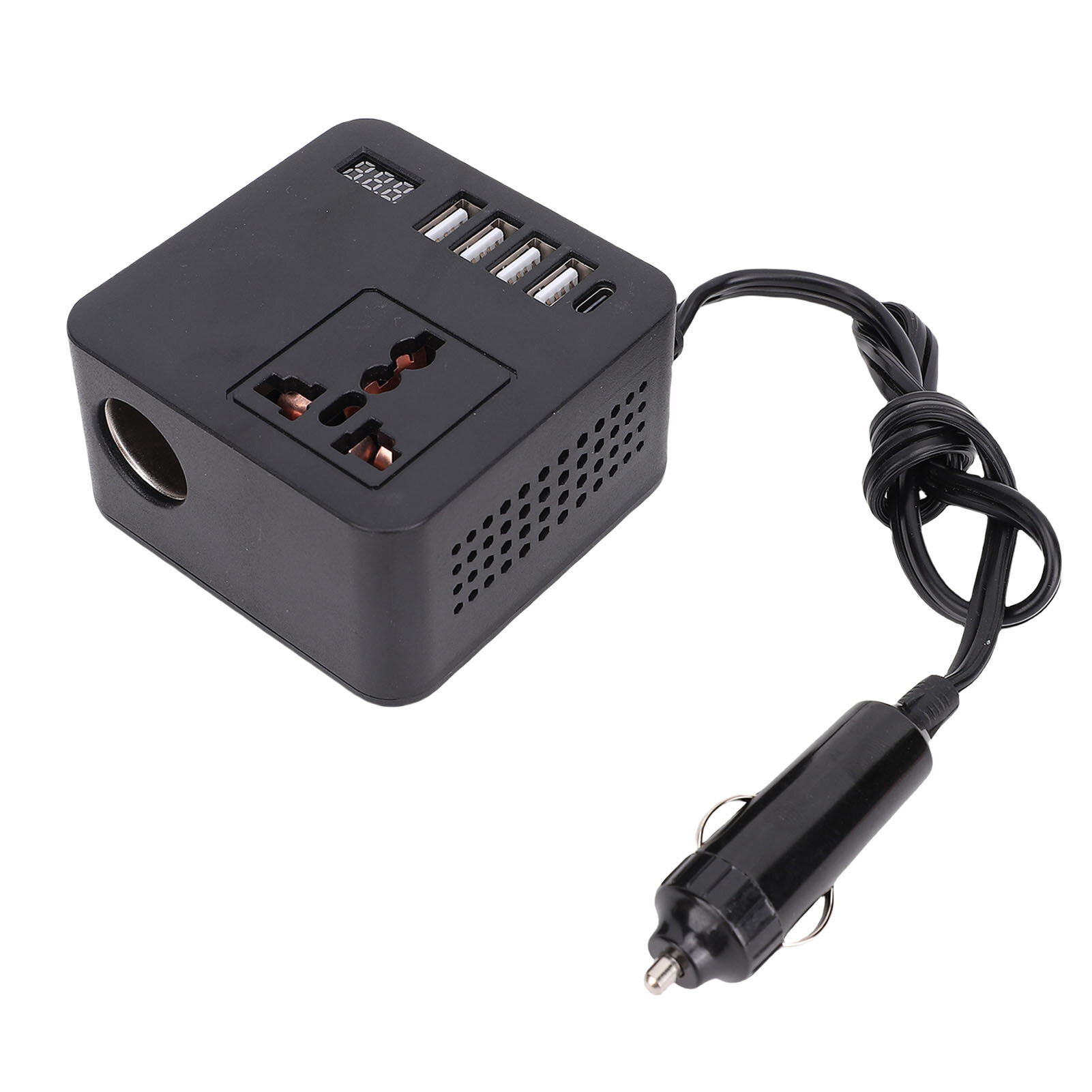 Автомобильный инвертор питания 150 Вт постоянного тока 12 В 24 В в переменный ток 110 В 220 В, автомобильное зарядное устройство с 4 портами USB и 1 портом Type-C.