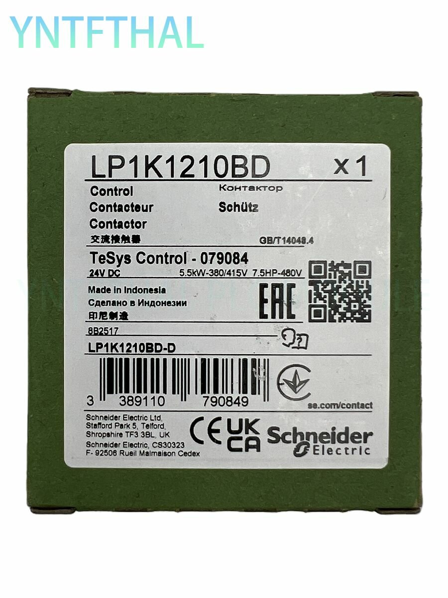 Новый оригинал Контакторы и защитные реле LP1K1210BD 1NO 24VDC TeSys