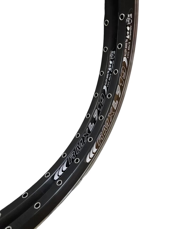 Обод 20” Remerx, DRAGON LINE L719, 406x19, пистонированный 36 спиц, 350 гр, двойной, черный, с индикатором износа.