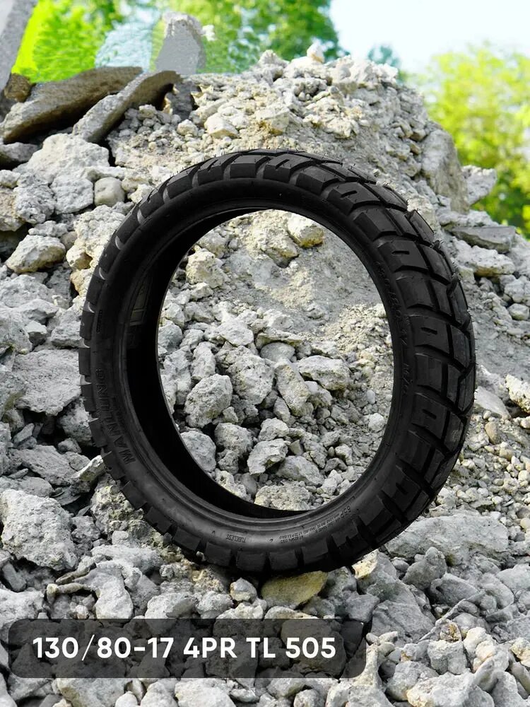 Шина пневматическая 17" 130/80-17 4PR TL 505 MANLUNG Мотошины 130/80 R17 65 P
