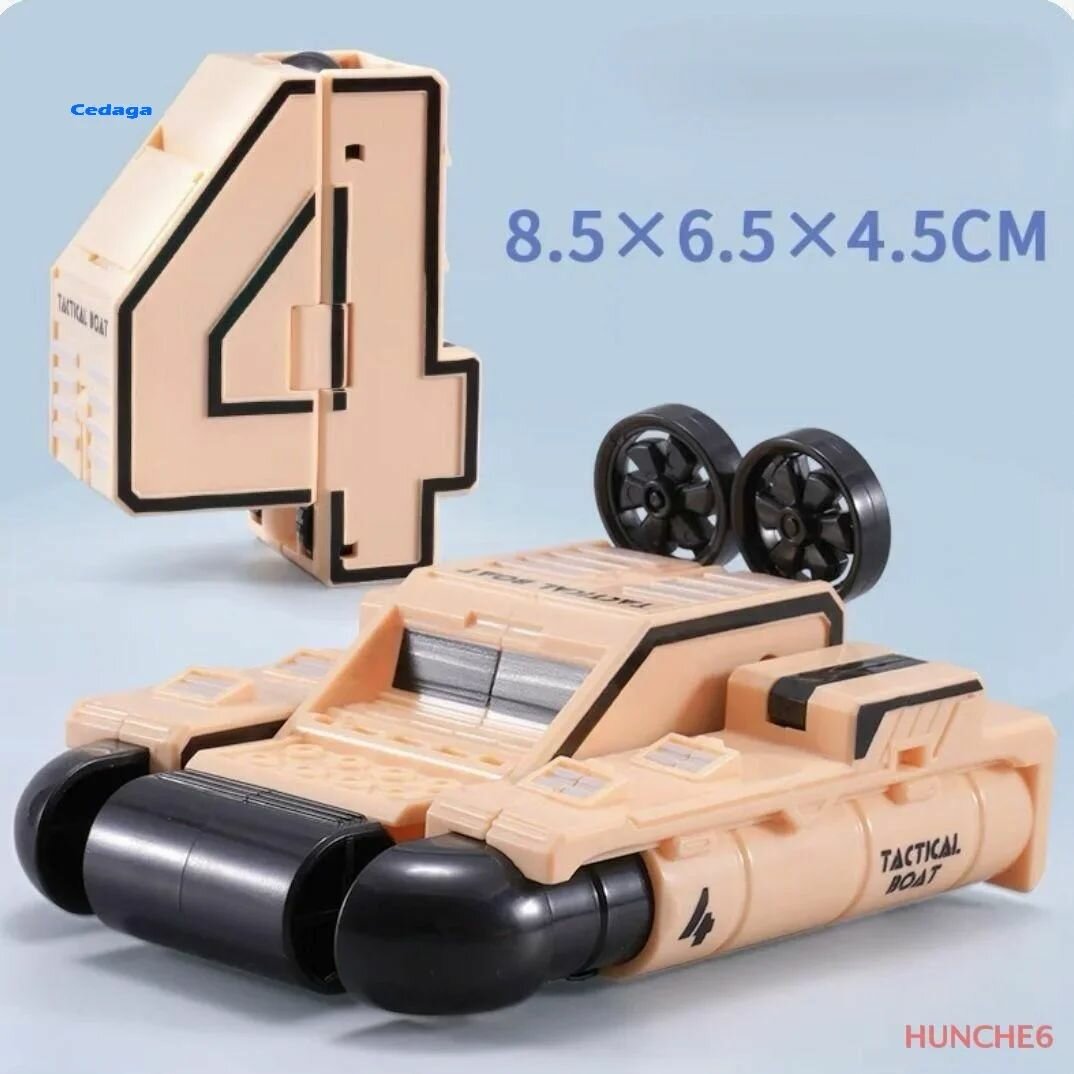 Трансформеры-цифры, детские развивающие робот-игрушки, которые можно собрать в большой робот