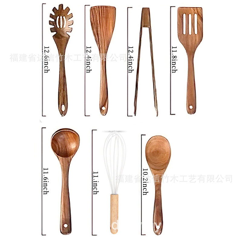 10-предметный набор, 5-предметный набор, деревянная ложка, лопатка, суповая ложка, деревянная лопатка, кухонные инструменты, набор кухонной утвари, ведро для хранения