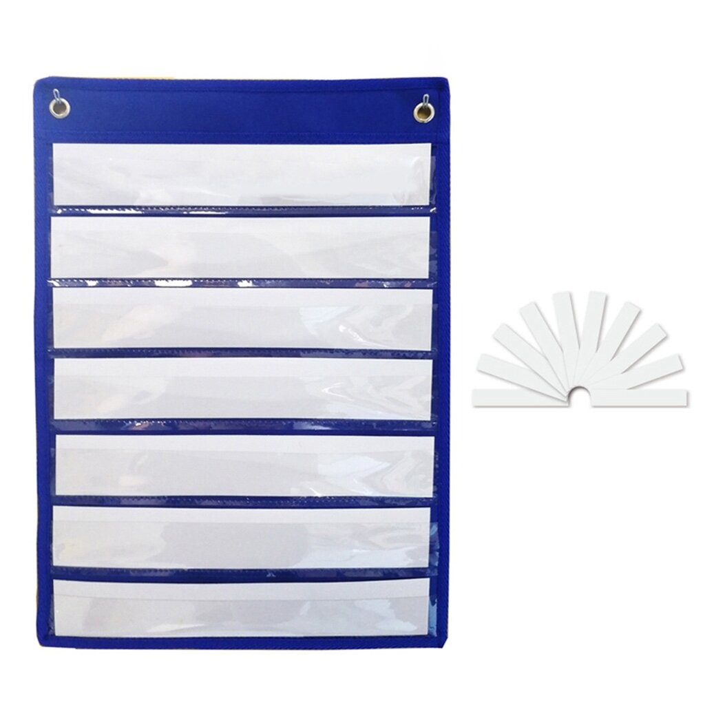 Многослойный Набор Учебных Карманных Карт с 10 Стираемыми Пустыми Карточками, Подвесной Карманный график для школьного класса На Стене Офиса