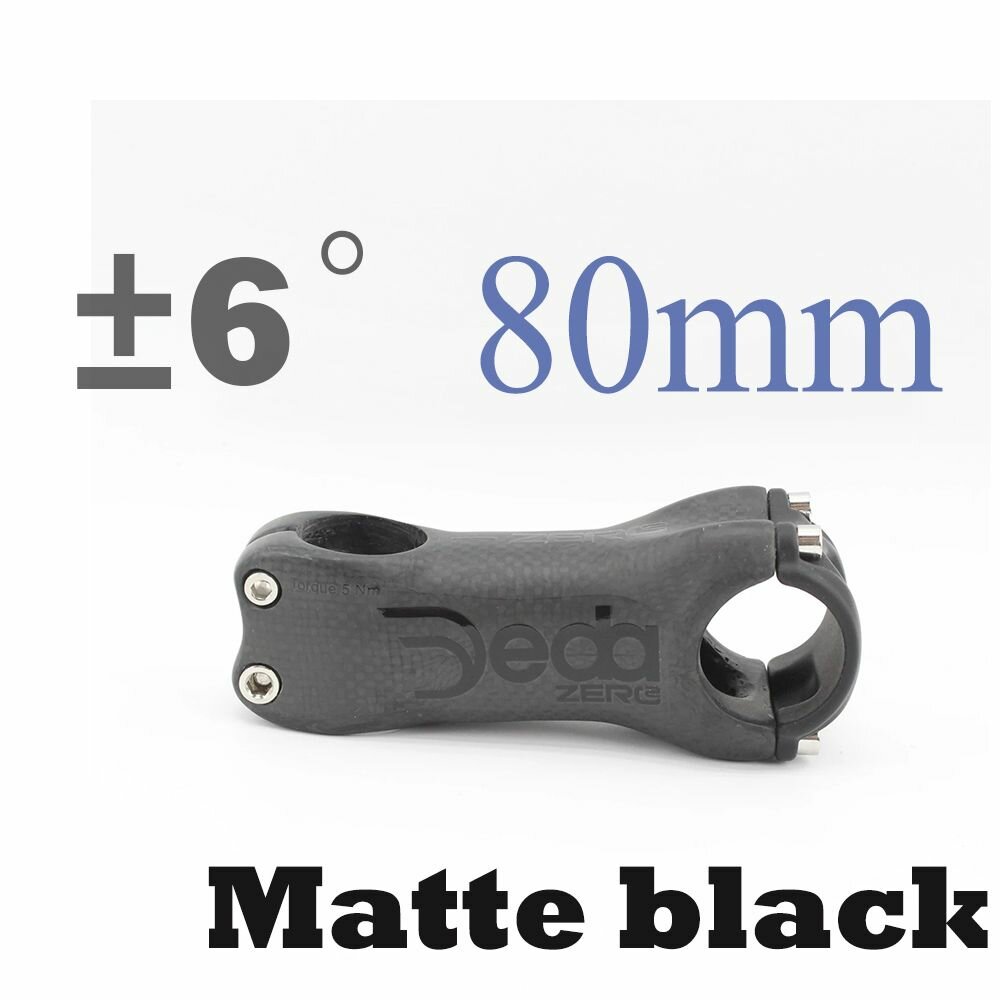 Полностью карбоновый вынос DEDA Zero 2 3k, глянцевый белый/матовый черный, вынос шоссейного/горного велосипеда, 6/17 градусов