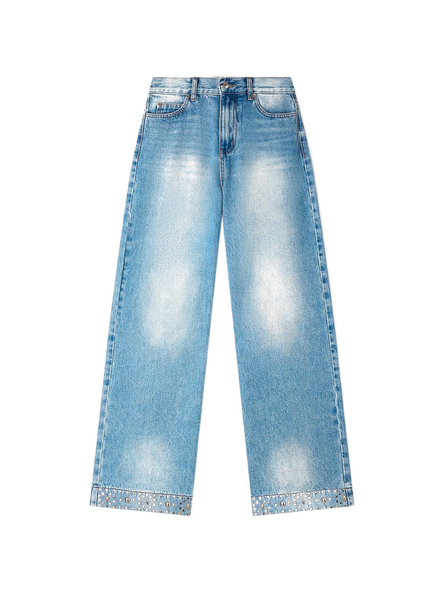 Джинсы Rhinestone-embellishment straight jeans 
