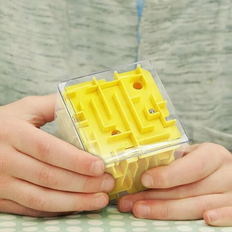 Детский 3D лабиринт из бисера, вращающийся пазл-кубик Рубика