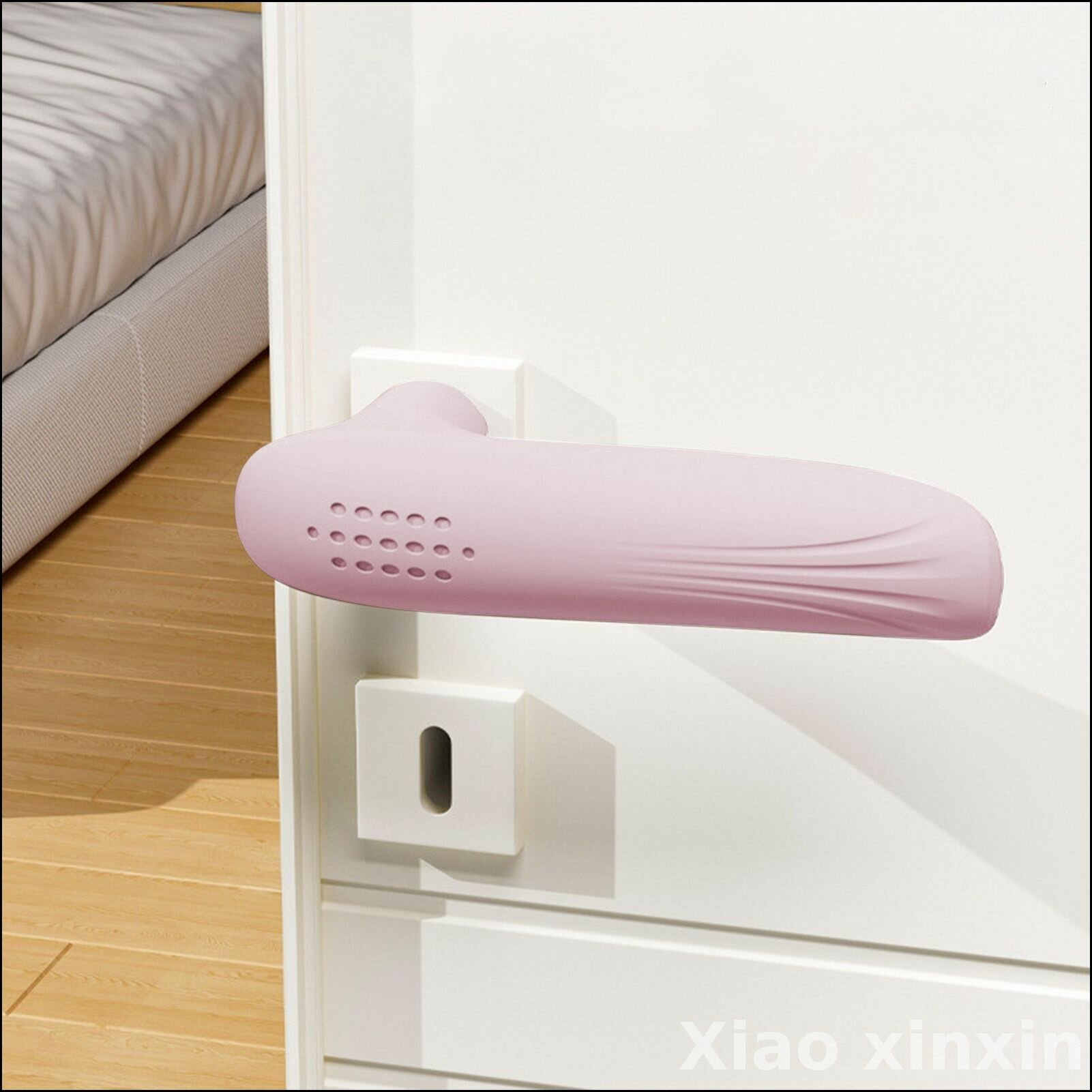 Защитная накладка на дверную ручку, силиконовая, с милым поросячьим носиком, противоударная подходит для открывающихся влево и вправо дверей