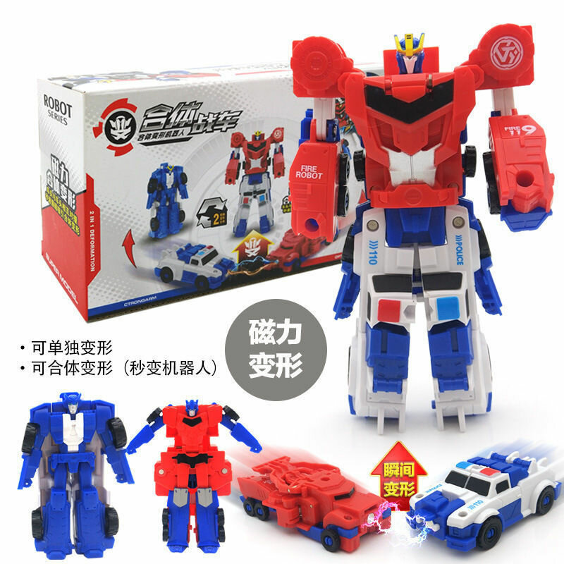 Горячая распродажа игрушек Transformers 2-в-1: машина-робот и самолет, трансформируемая комбинированная модель для мальчиков