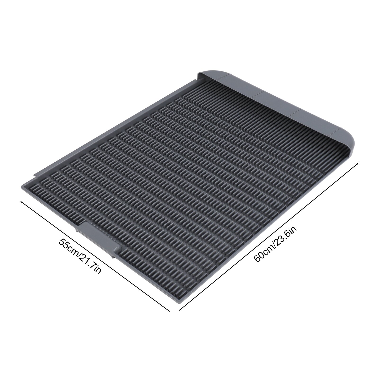 Поднос для туалета для собак, цельный, многоразовый, моющийся, для обучения туалету для маленьких, средних и больших собак, серый, 60x55 см / 23,6x21,7 дюйма