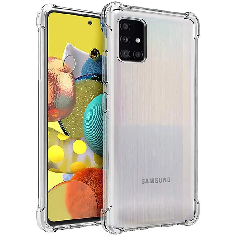 Чехол Samsung Galaxy M51 прозрачный противоударный