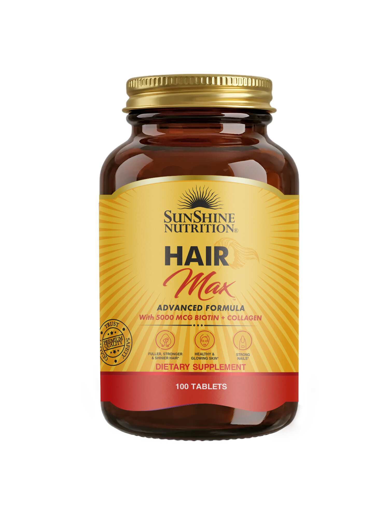Комплекс для волос SunShine Hair Max, против выпадения, 100 таблеток