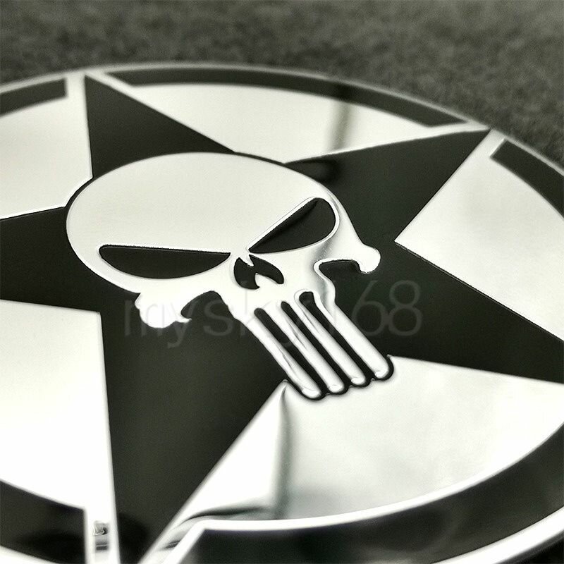 Стикер наклейка металлическая "Каратель" " Череп" / Шильдик эмблема Punisher