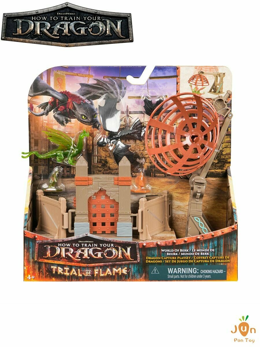 Как приручить дракона игрушки с беззубик фигурка и аксессуарами / How to Train Your Dragon Trial of Flame Dragon Capture