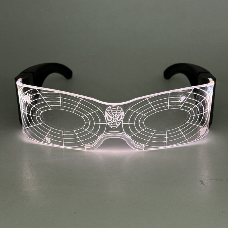 Оптовая продажа складных цветных светящихся очков из акрила в техно-стиле для баров, музыкальных фестивалей и дискотек