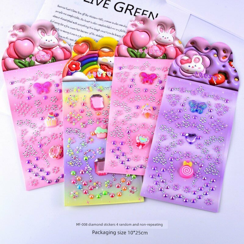 Детские стразы-наклейки, декоративные хрустальные стразы ручной работы, стразы-наклейки для макияжа лица, сценические