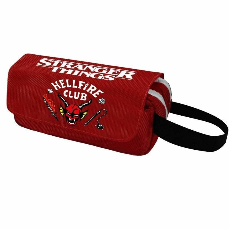 Пенал двойной Stranger Things (Очень Странные Дела), холщовый, водонепроницаемый, в японском стиле, для школы, большой,