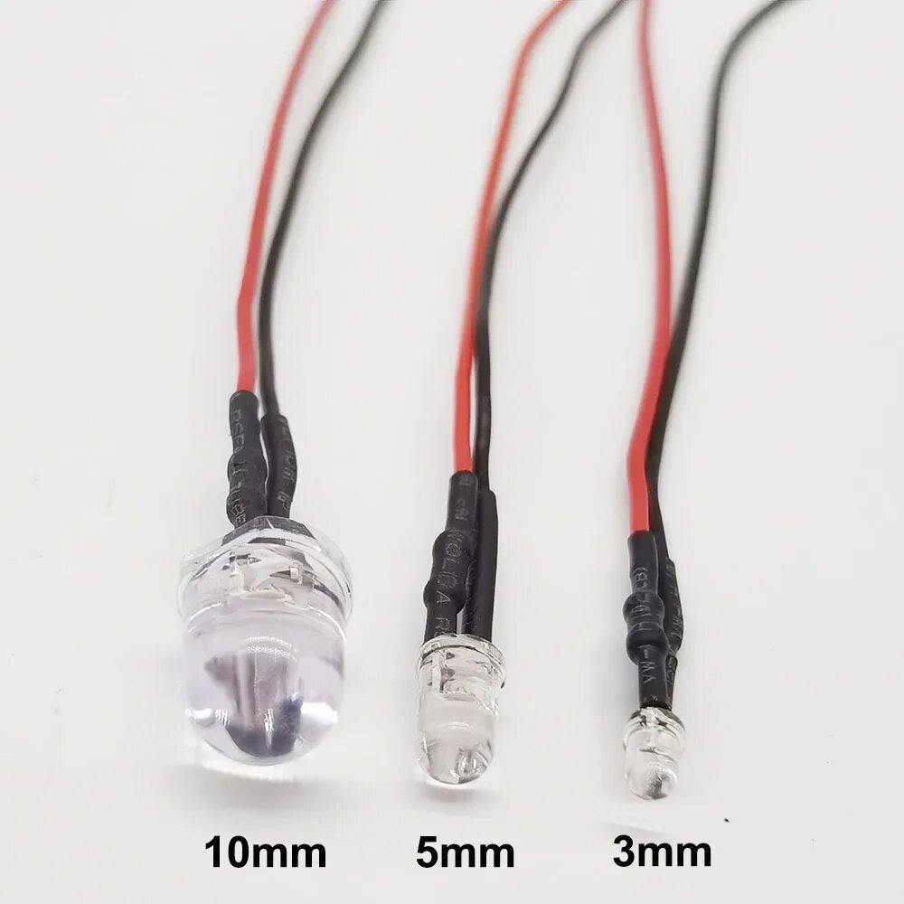 Светодиоды круглые 10mm белые 50pcs no Holder