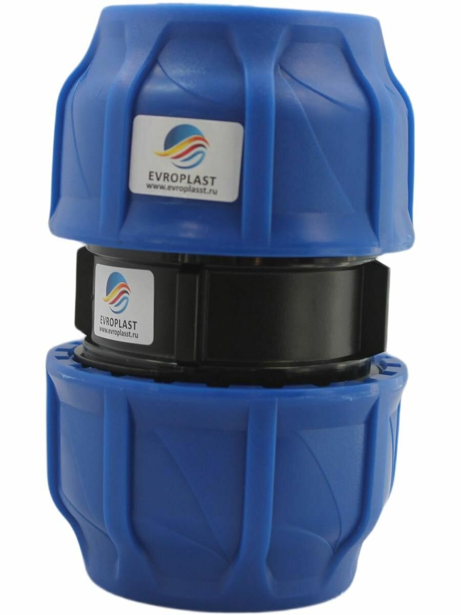 Муфта ПНД 63мм компрессионная соединительная