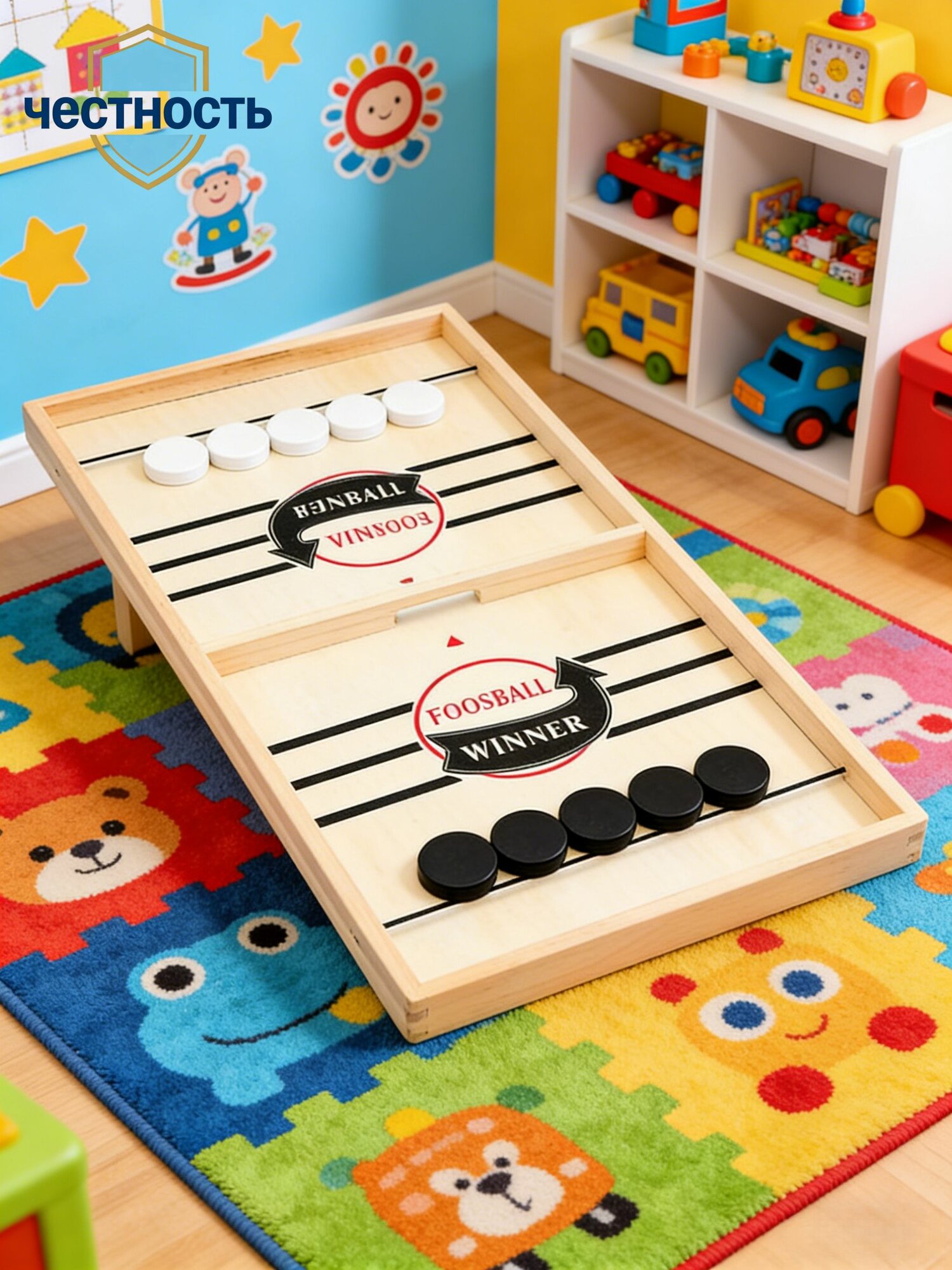 Настольная игра с шашками Foosball Winner, slingpuck, слингпак, настольный хоккей, вышибашки, для вхрослыхи детей