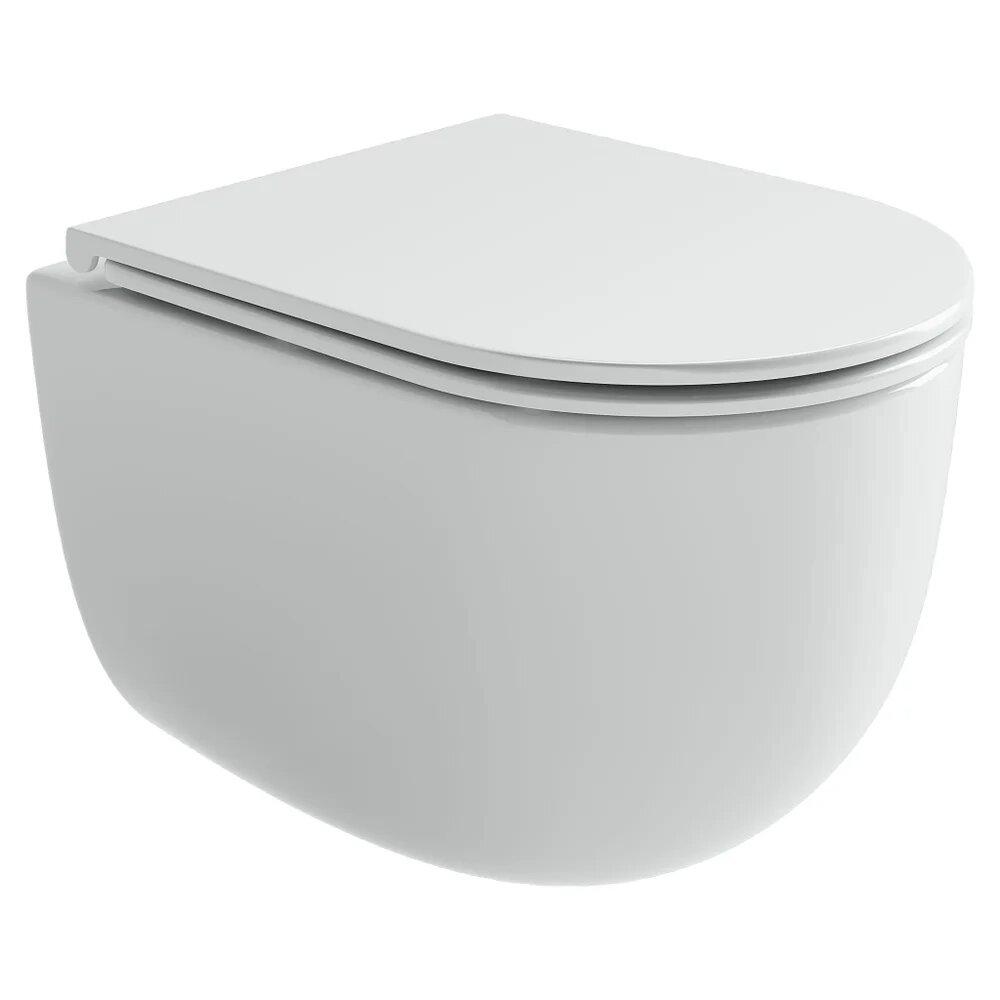 Унитаз подвесной Ceramicanova Voga смыв торнадо 3.0, сиденье микролифт, белый, CN4012T