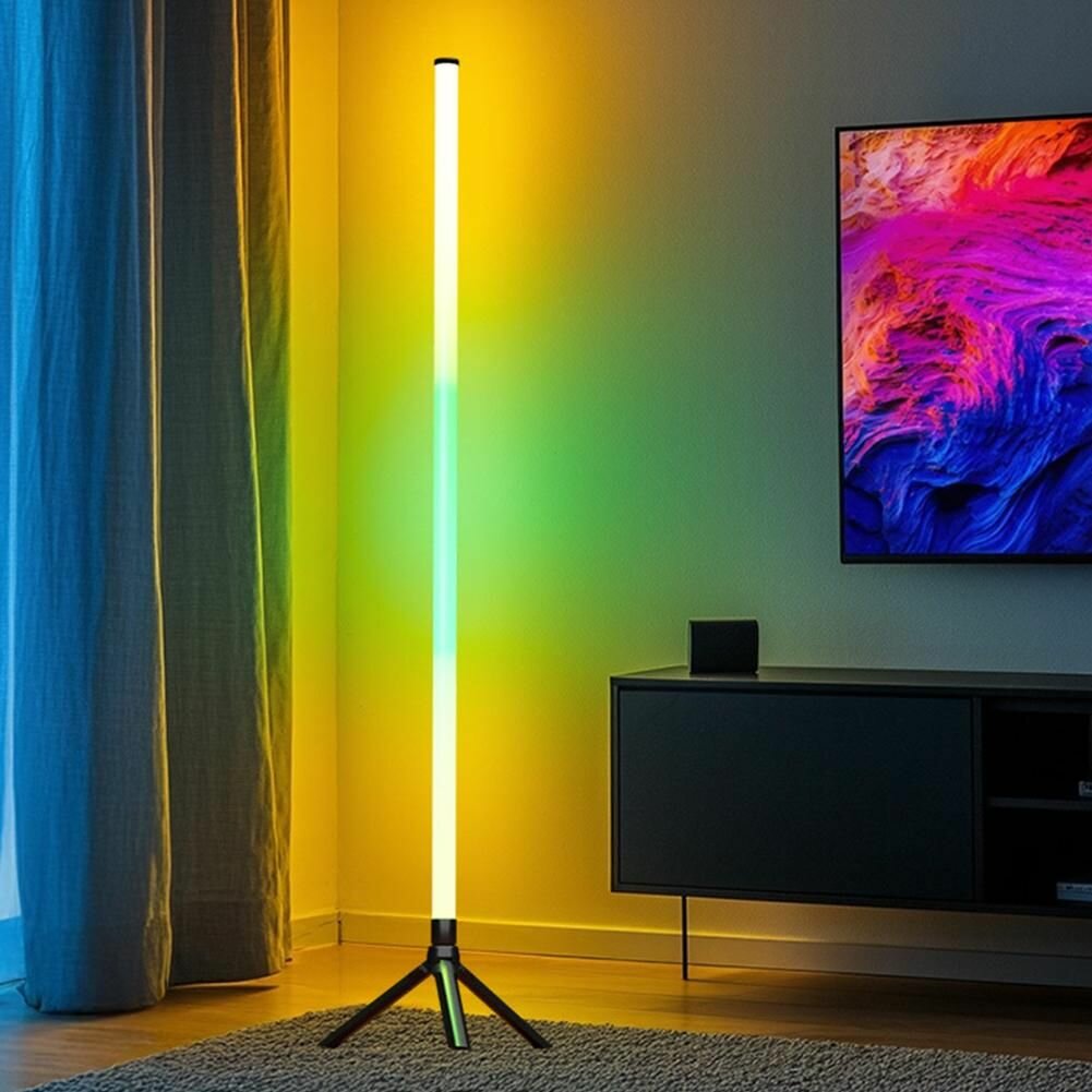 RGB светильник напольный лампа неоновый LED светодиодный видеосвет торшер