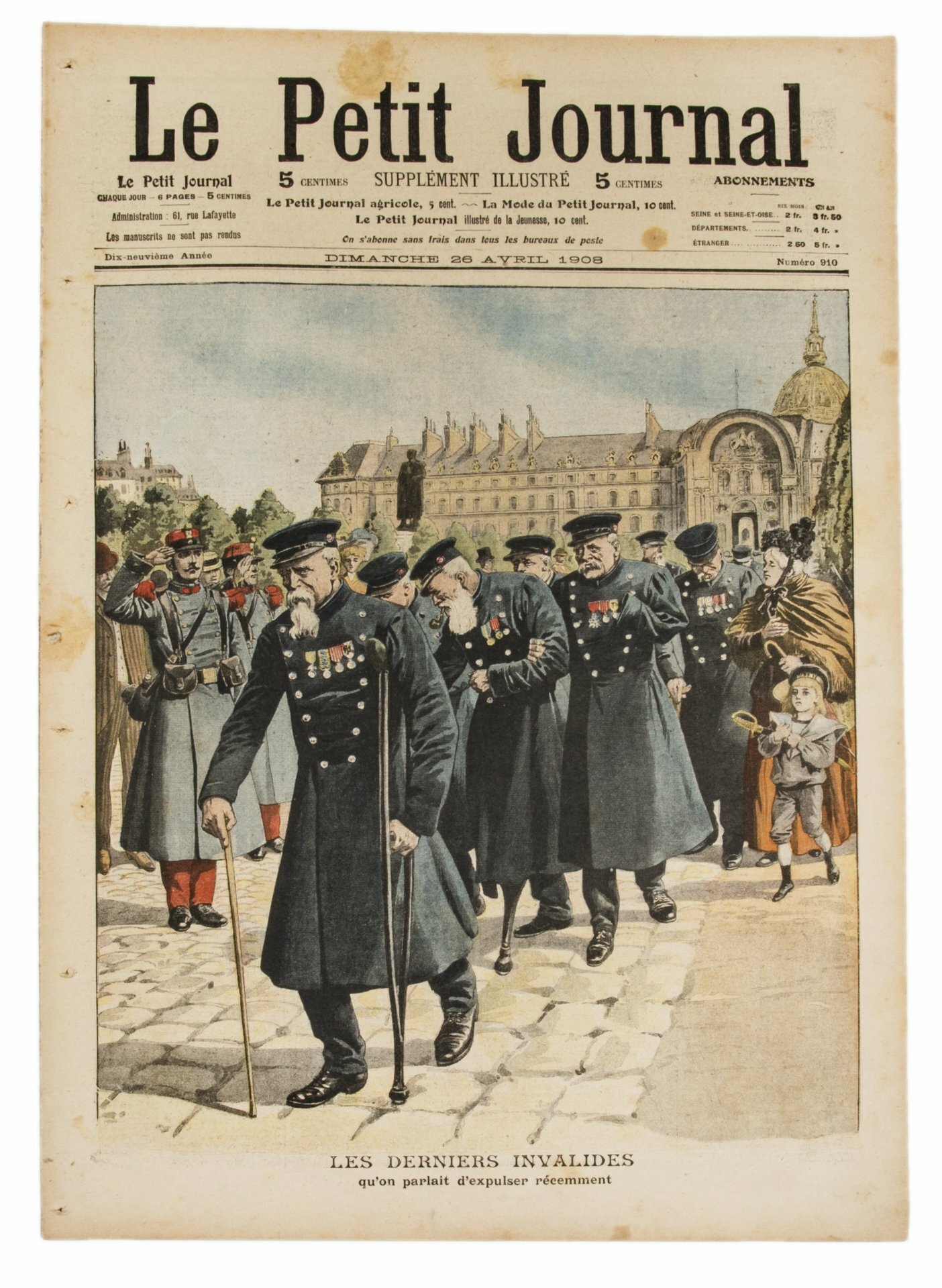 Газета "Le Petit Journal" выпуск № 910 от 20 апреля 1908