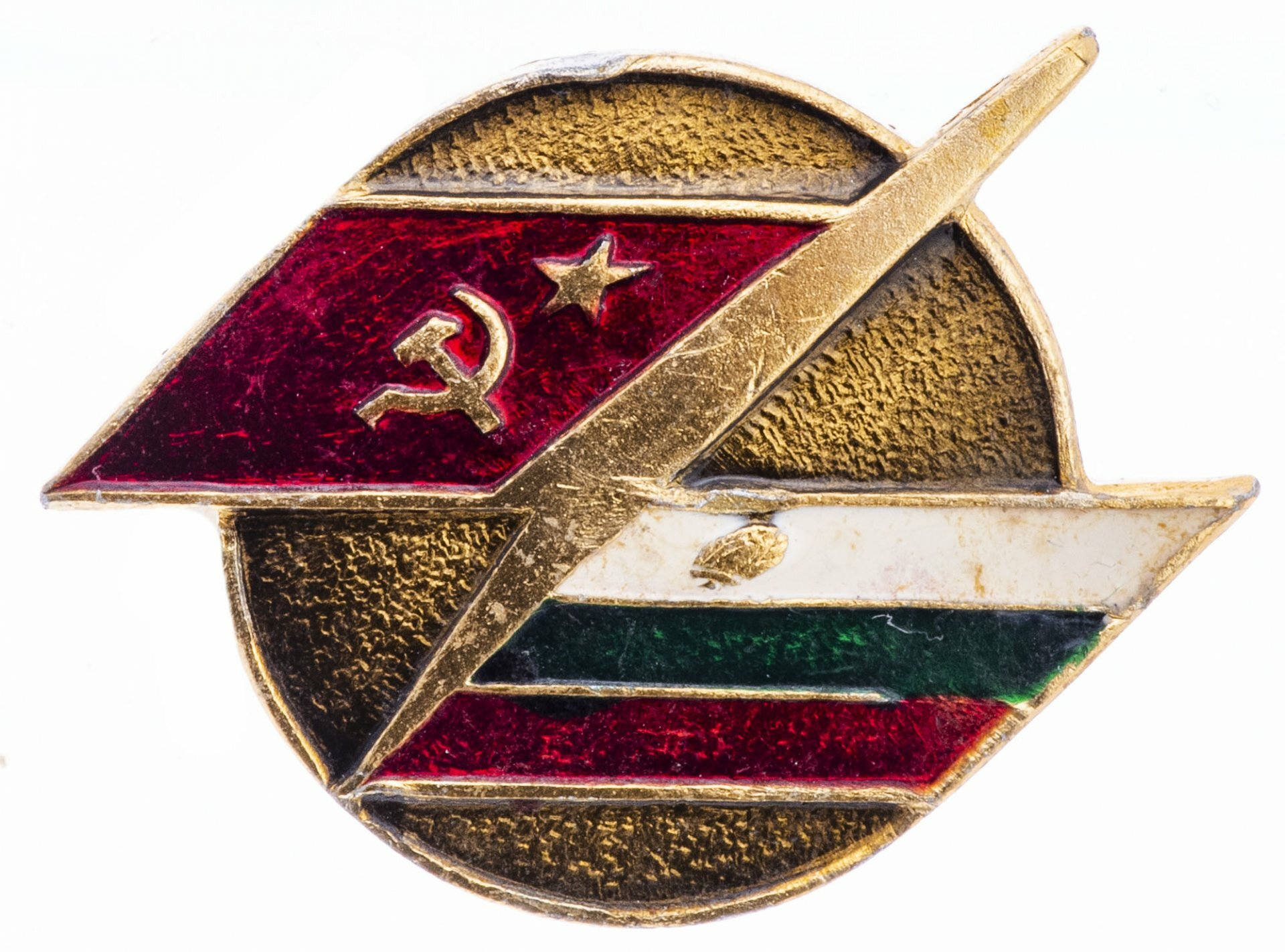 Значок Интеркосмос СССР - НРБ Разновидность случайная